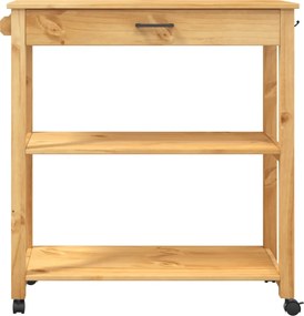 vidaXL Kuchyňský vozík MONZA 84 x 40 x 90 cm masivní borové dřevo [376103] Barva: Šedá