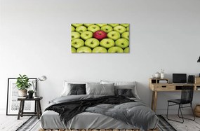 Obrazy na plátně Zelená a červená jablka 100x50 cm