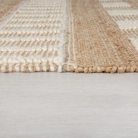 Flair Rugs koberce Kusový koberec Jubilant Medina Jute Natural/Ivory ROZMĚR: 120x170