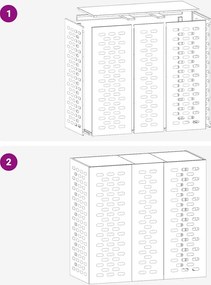 vidaXL Ochrana klimatizace Antracit 110 x 50 x 105 cm Ocel [865913]
