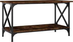 vidaXL Konferenční stolek 80x45x45 cm kompozitní dřevo a železo [823324] Barva: Černá