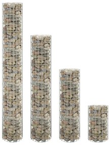 Kruhové gabionové vyvýšené záhony 4 ks Ø 30x50/100/150/200 cm 152023
