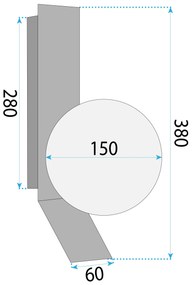 Toolight Moderní nástěnné LED osvětlení D48 APP1759-1W kartáčovaná zlatá/bílá