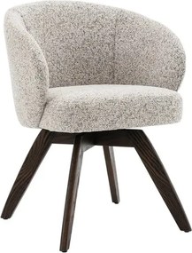 Designová otočná židle Tolinka béžová / hnědá