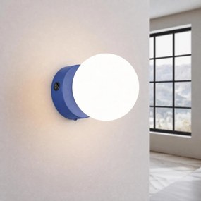 Sollux Lighting Nástěnné svítidlo YOLI 1 ultramarín s vypínačem
