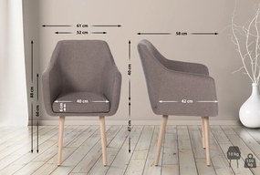 Konferenční židle Utrecht látka přírodní konstrukce – taupe