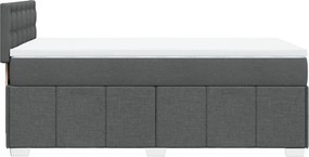 Box spring postel s matrací tmavě šedá 90x190 cm textil 3289238