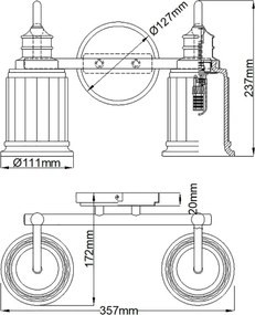 Quoizel QZ-SWELL2-PC-BATH-LED Koup. nást. svítidlo SWELL 2xG9/3W/230V IP44 chrom