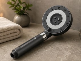 Verk Group Sprchová hlava s 5 režimy průtoku a filtrem proti vápnatému oustou, šedá