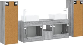 Sada koupelnového nábytku 5 ks Šedý Sonoma 33 x 34,5 x 100 cm 3405999