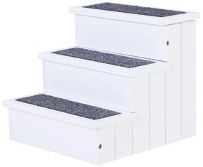 Schody pro psy s úložným prostorem, bílé D06-065WT