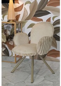 Designová jídelní židle Dargiana krémová