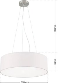 Orion HL6-1632/3 Weiss Závěsné svítidlo UFO bílé, průměr 50cm