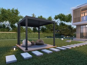 Outdoor Creations Hliníková pergola s lamelami ORION 300x300cm 4 stojky Barva: Bílá RAL 9016