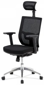 Kancelářská židle černá synchronní, kovový kříž, KA-B1083 BK