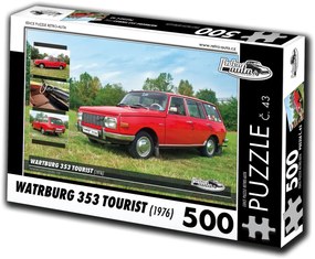 Puzzle retro-auta puzzle č. 43 wartburg 353 tourist (1976) 500 dílků