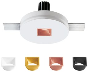 Linea Light Gypsum_Coloring_Q1 V2, sádrová bodovka s hranatým rámečkem, 6W 3000K 41.2° 24V, Ø 11cm