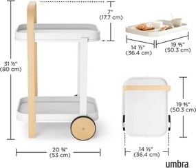 Servírovací stolek na kolečkách 44x53 cm Bellwood – Umbra