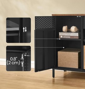 Komoda Vasagle Teduo 110 cm černá/hnědá