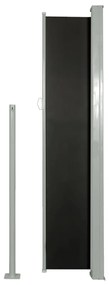 vidaXL Zatahovací boční markýza / zástěna 160 x 500 cm černá