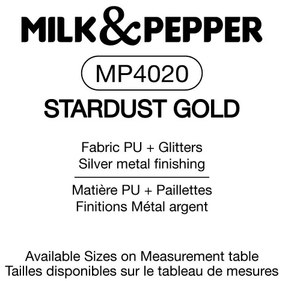 MILK&PEPPER Milkandpepper obojek pro psy Stardust Gold Velikost: 45x2 cm