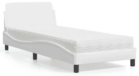 Postel s matrací Dover bílá 80 x 200 cm umělá kůže 3208298