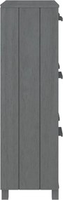 vidaXL Botník HAMAR 59,5 x 35 x 117 cm masivní borovice [340514] Barva: Tmavě šedá