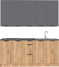 Sada 2.0 vrch Antracit / Grafit, spodek Dub kraft Leo