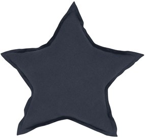 Lněný polštář hvězda grafitová 50 cm