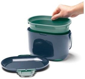 Modro-zelená nádoba na kompostovatelný odpad Addis Caddy, 2,5 l