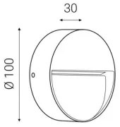 Venkovní nástěnné LED svítidlo LED2 STEP ON R antracit IP54 3W 3000K 5130434
