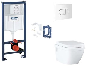 Grohe Rapid SL - Set předstěnové instalace, klozetu, sedátka SoftClose, tlačítka Arena Cosmopolitan a sady pro vhazování tablet, alpská bílá SANI11BB3153