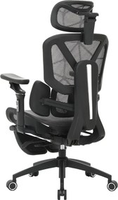 Ergonomická kancelářská židle STORM - tmavě šedá síťovina / nosnost 150 kg