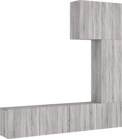 vidaXL 5dílná obývací stěna kompozitní dřevo [3216487] Barva: šedá sonoma