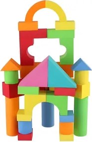 TEDDIES Pěnová stavebnice 81 ks / Stavebnice / měkký pěnový materiál /