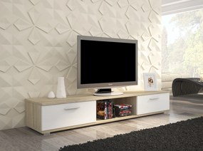 Moderní TV stolek Stark, sonoma/bílý mat