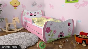 Dětská postel Dream vzor 08 140x70 cm růžová