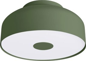 Stropní svítidlo Omiq, 1x olivově zelené kovové stínítko, (bílý plast), (fi 30 cm)