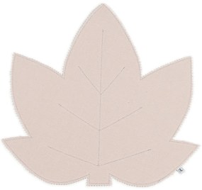 Cotton &amp; Sweets Lněné prostírání javorový list pudrově růžová se stříbrem 37x37cm