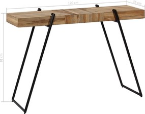 vidaXL Konzolový stolek z recyklovaného teaku 120 x 35 x 81 cm [246089]