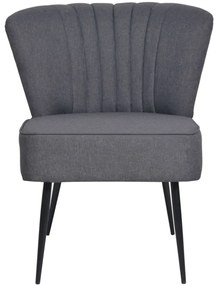 244096 vidaXL Koktejlová židle tmavě šedá textil
