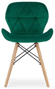 Zelená židle LAGO VELVET