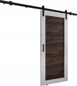 Posuvné dveře LOFT ADIO 1 bílý + tmavý jasan 70