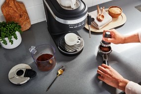 Tlakový pákový kávovar KitchenAid šedý mat