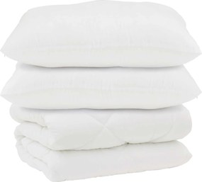 Duvet s polštáři s polštářem 3 ks Bílá Mikrovlákno a peří 3377899