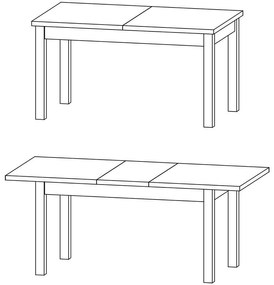 PROVENCE a | jídelní stůl STD | 160x90 cm | rozkládací | andersen/lefkas