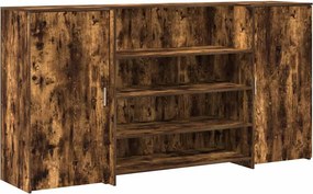 Recepční stůl kouřový dub 200x50x103,5 cm kompozitní dřevo 3324182