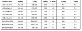 Mexen Lima sprchový kout 80x90cm, 6mm sklo, zlatý profil - čiré sklo + Slim sprchová vanička - 856-080-090-50-00-4010