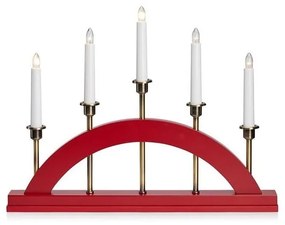Markslöjd | Markslöjd 705833 - Vánoční svícen BRIDGE 5xE10/3W/230V červená | ML1080