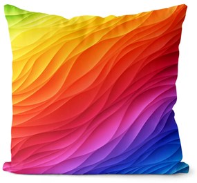 Polštář Barevné vlny (Velikost: 40 x 40 cm)